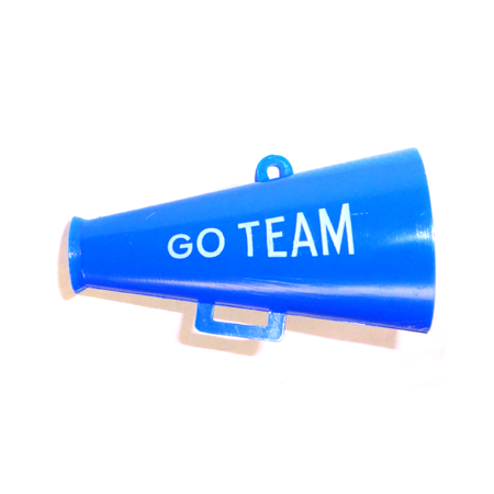 2.5" Go Team Megaphone - Royal/White - 1 Pc. Pkg. | ACI Wholesale