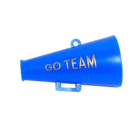 2.5" Go Team Megaphone - Royal/Gold - 12 Pc. Pkg. | ACI Wholesale